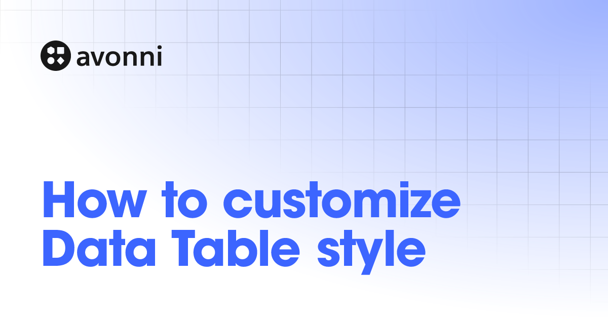 How To Customize Data Table Style Documentation Hub