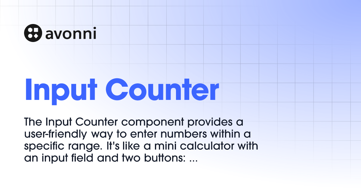 Input Counter | Documentation Hub